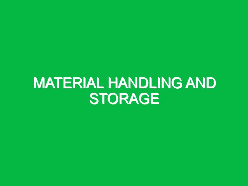 Safe stacking and storage practices - Safety Notes