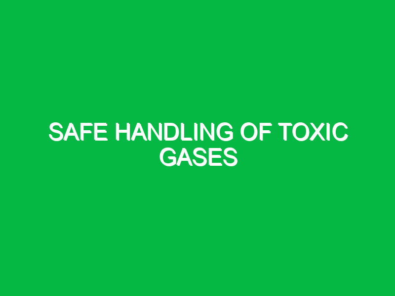 Safe handling of toxic gases - Safety Notes