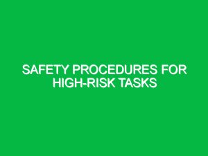 Health and Safety Compliance Programs - Safety Notes
