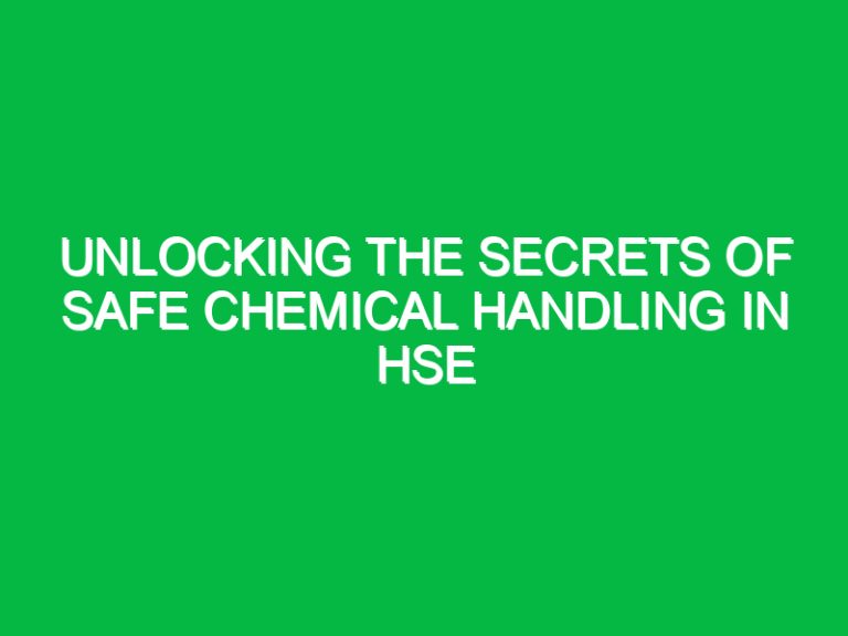 a chemical Archives - Safety Notes