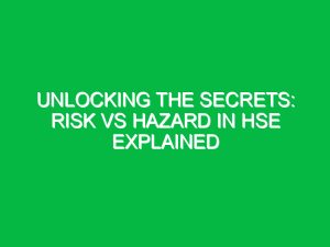 Essential Risk Mitigation Plan Template for HSE Success - Safety Notes