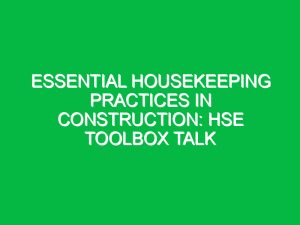 Essential Control Measures for Effective HSE Management - Safety Notes