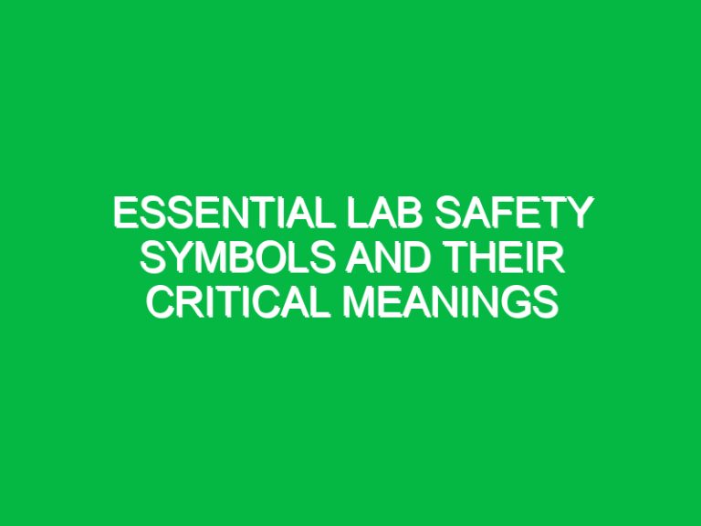lab safety symbols and meanings Archives - Safety Notes
