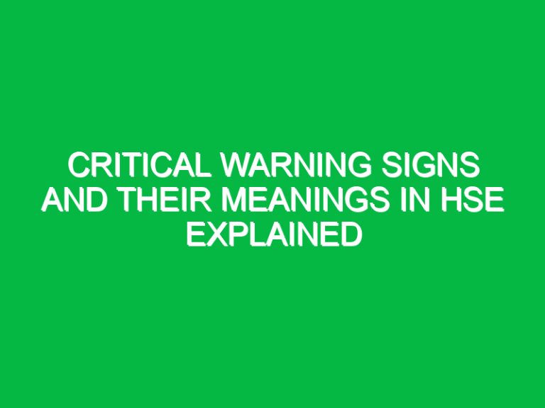 warning signs and meanings Archives - Safety Notes