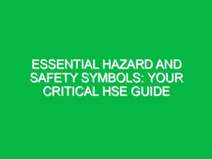 hazard and safety symbols Archives - Safety Notes