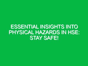 Essential HSE Pictogram Symbols: Unlocking Safety for All - Safety Notes