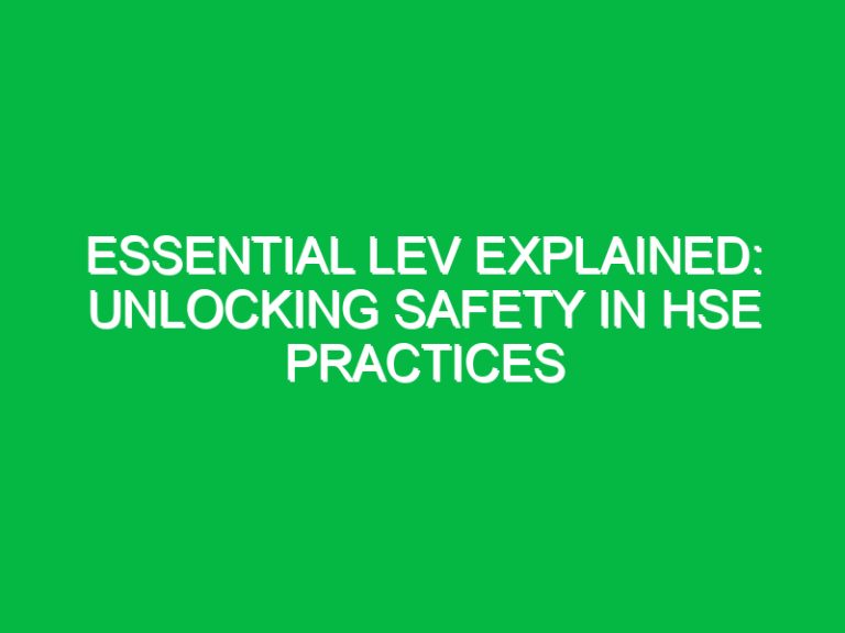 what is an lev Archives - Safety Notes