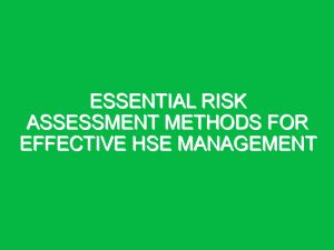 Essential Risk Assessment Matrix Template for HSE Success - Safety Notes