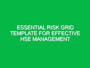Essential Risk Assessment Report Sample for HSE Success - Safety Notes