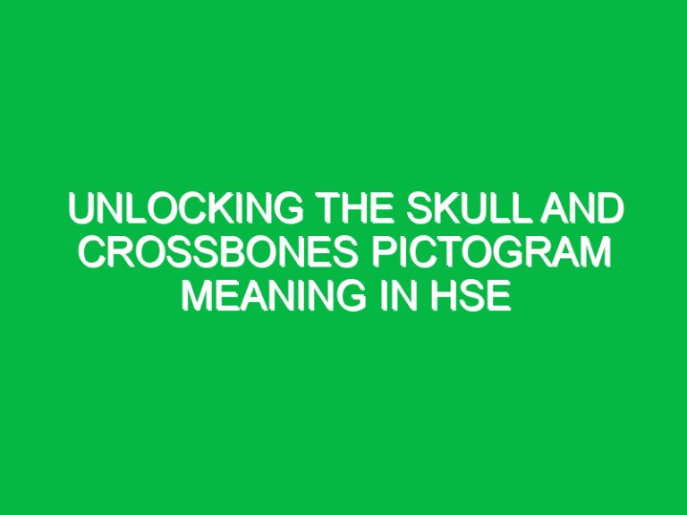 skull and crossbones pictogram meaning Archives - Safety Notes
