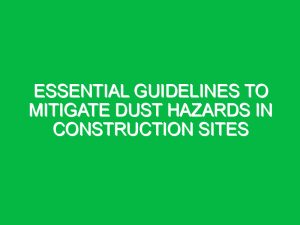 Essential Dust Guidelines: Avoid These Common Health Risks Now - Safety ...
