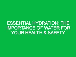 Essential Hydration Guidelines: Avoid Dehydration Risks at Work ...